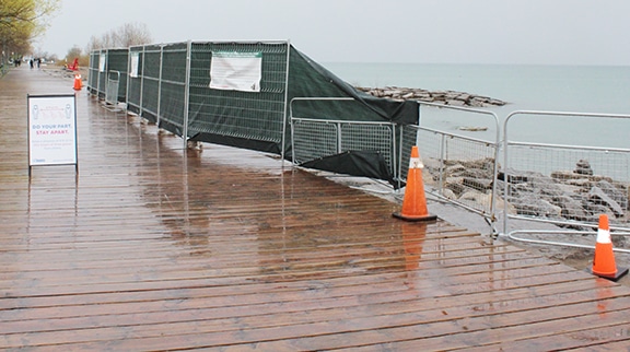Bigger barricade, fox-cam installed to keep people from interacting ...