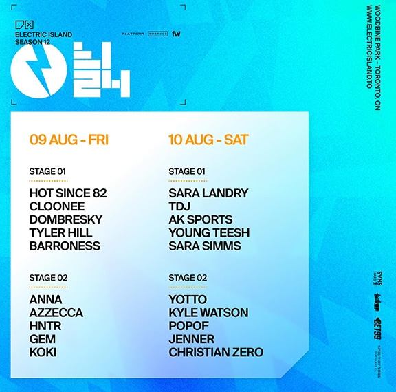 Electric Island music festival at Woodbine Park on Friday, Aug. 9, and ...